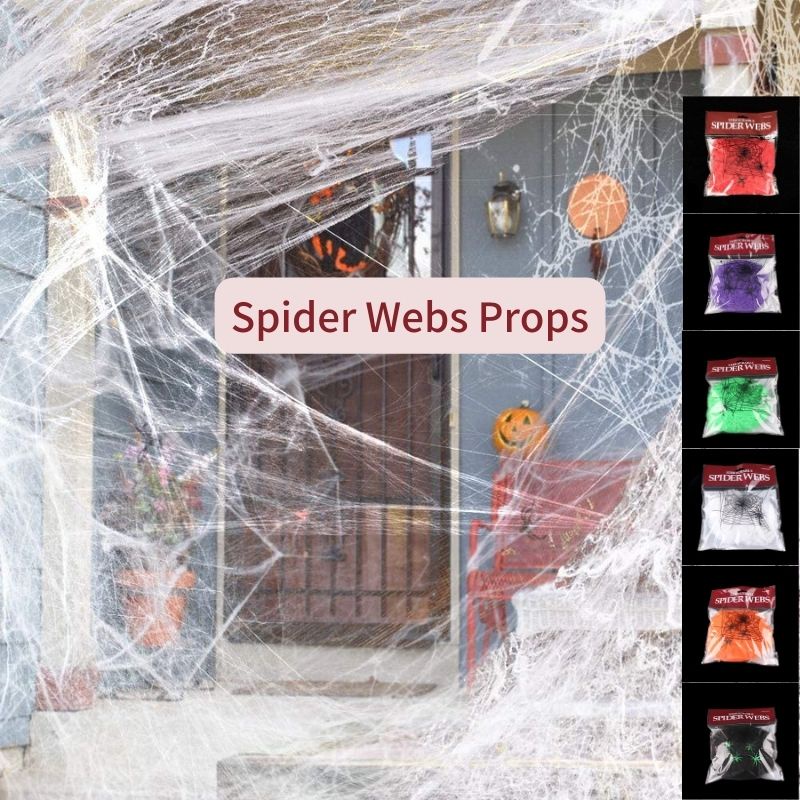 [In stock]Halloween Simulation Spider Web Props Haunted House Bar Venue ...