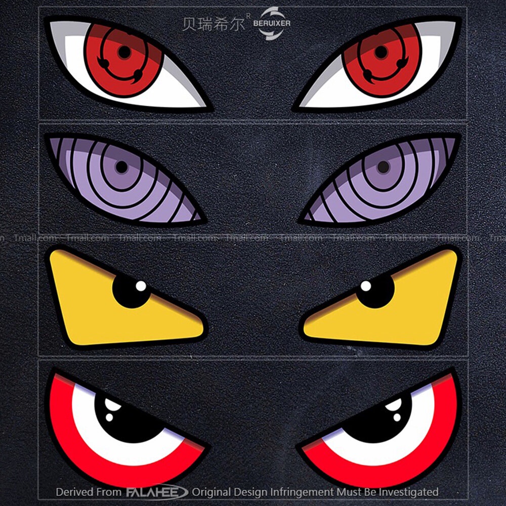 Anime Ninja Sharingan Eyes Car Stickers Motorcycle Windows Decals JDM ...