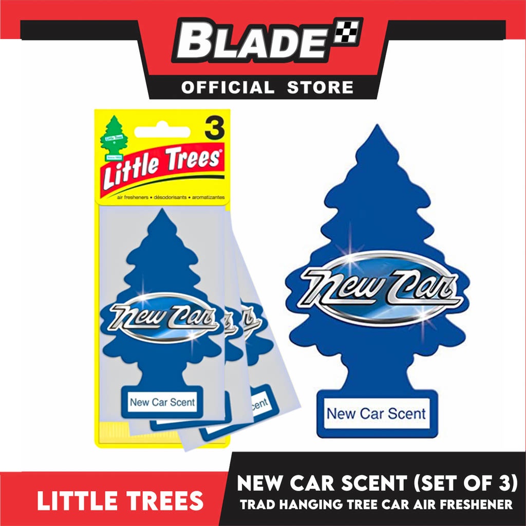 3pcs Little Trees Car Air Freshener (New Car) Hanging Tree Long Lasting ...