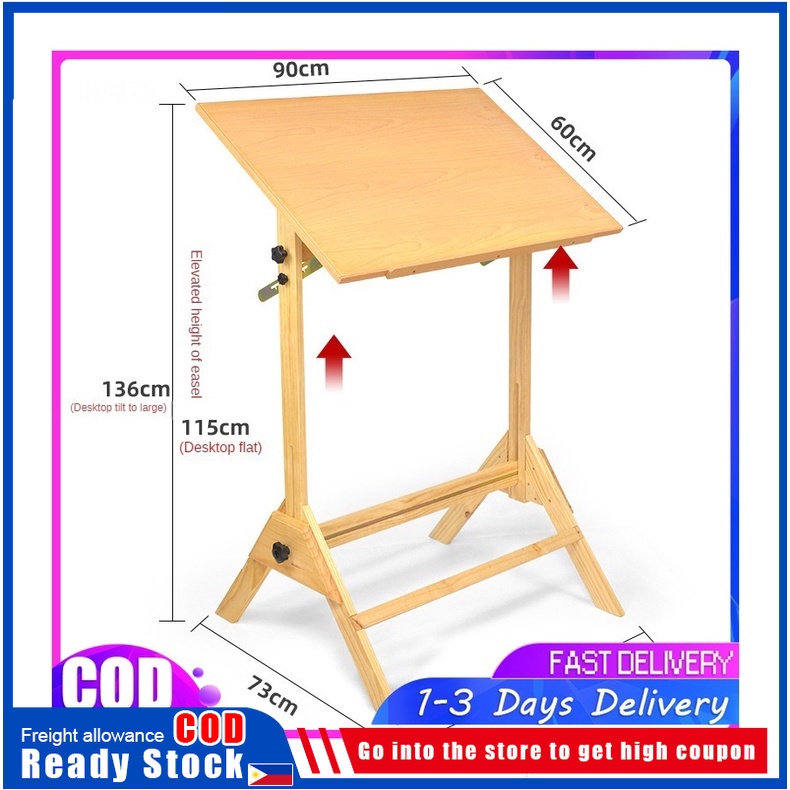 Height Adjustable Drafting Table Craft Table Drawing Table Painting ...