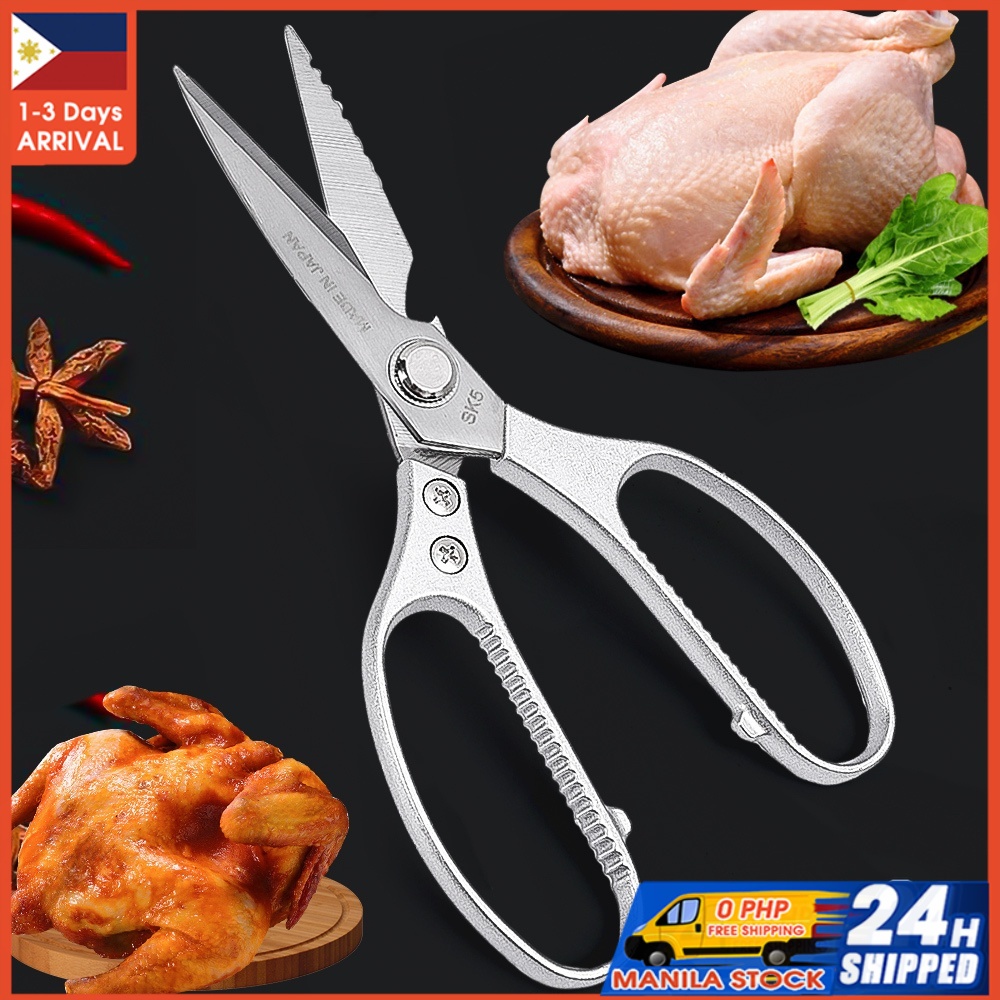 Kitchen Sharp Scissors Multi Function Tool Chicken Barbecue Fish Japan Sk5 Stainless Steel ...