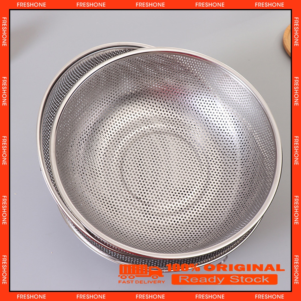 COD Stainless Steel Mesh Net Rice Strainer Colander Basket with Rim ...