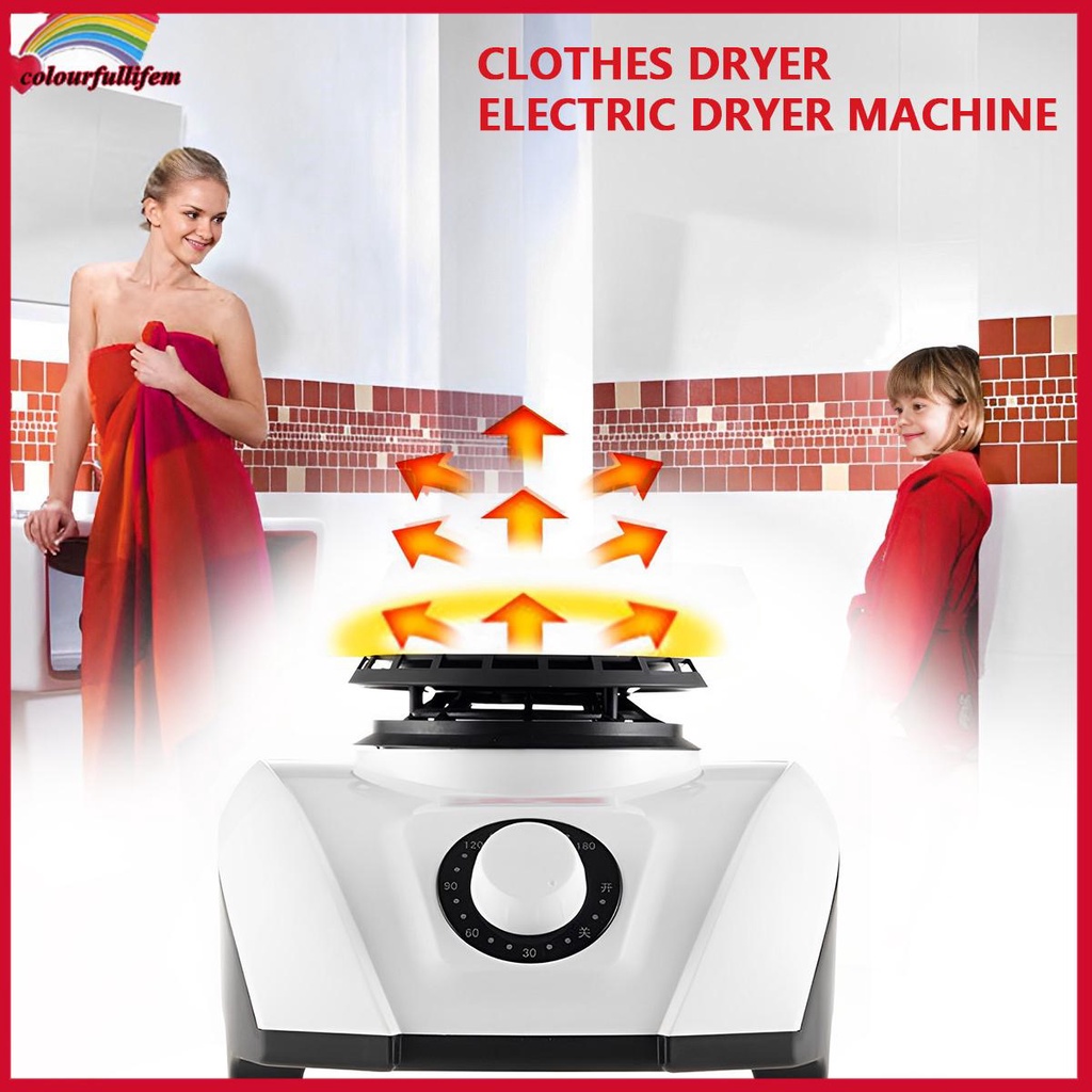 Laundry Dryer 1200W Mini Electric Laundry Dryer High Efficiency Clothes ...
