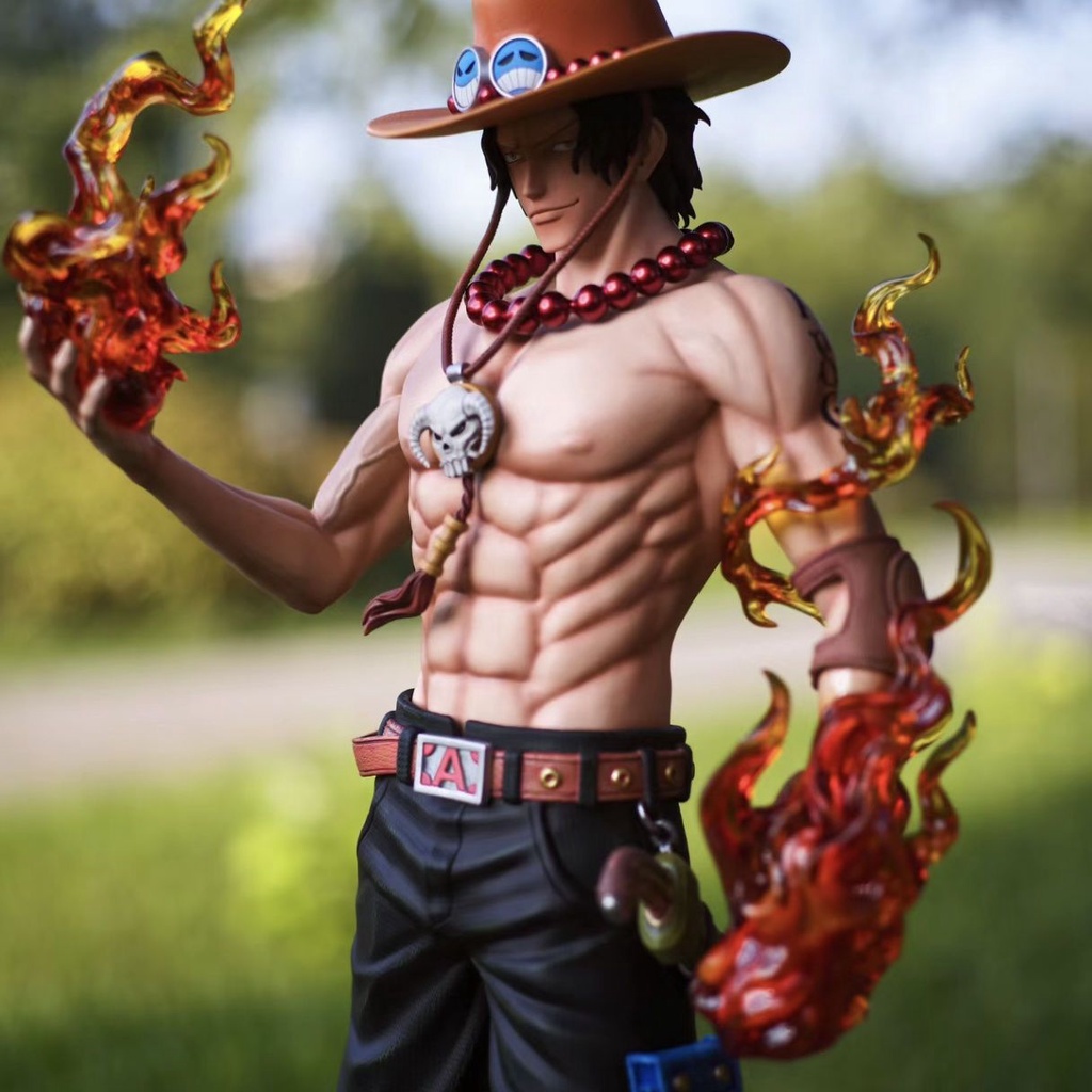 Fantasy Ace 2.0 One Piece GK Figure Fire Fist Ace New Style Decoration ...