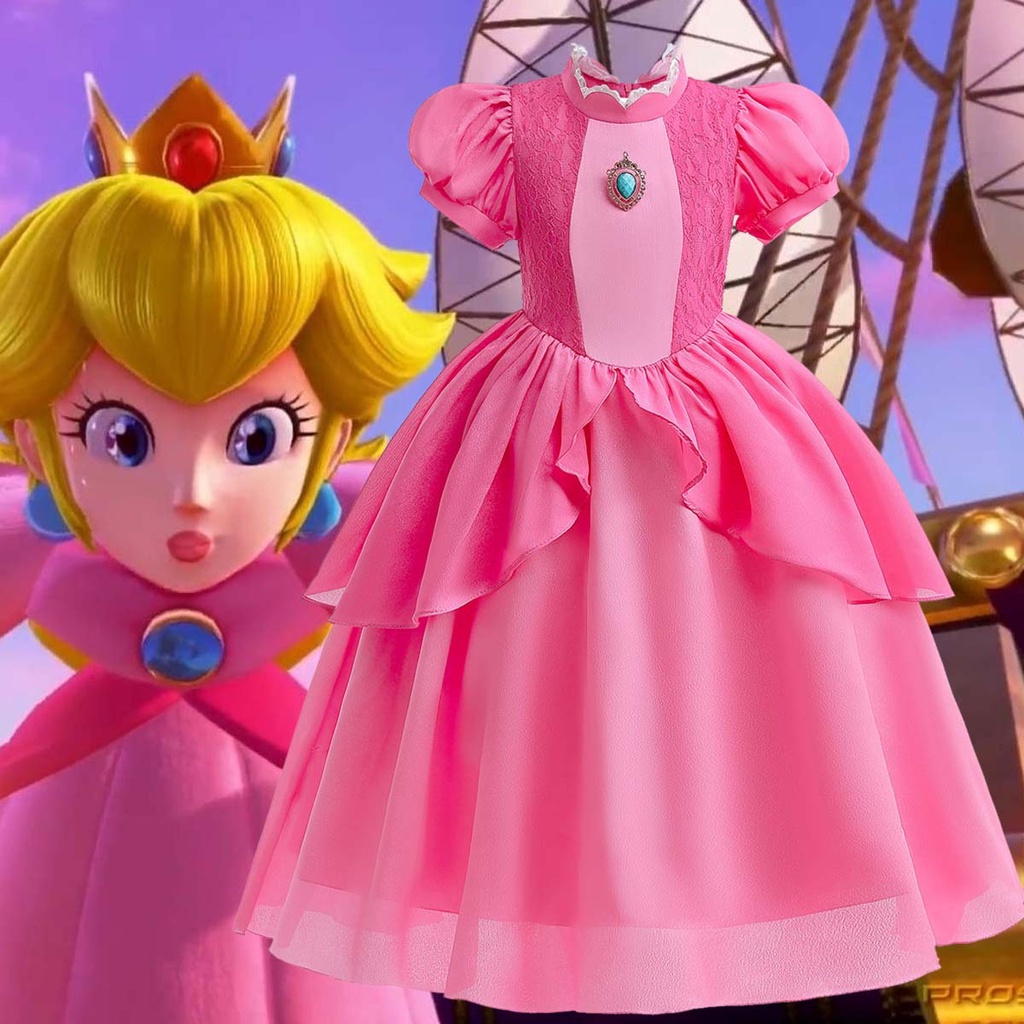 princess peach costume for kids princess peach dress princess peach ...