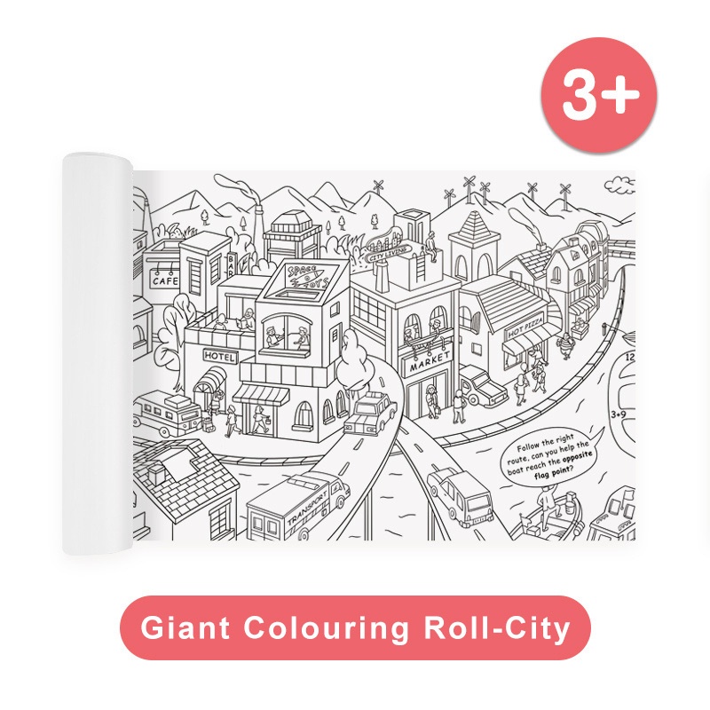 ♞Mideer GIANT COLORING ROLL Kids Arts Crafts Kit Coloring Gift Girl Boy ...