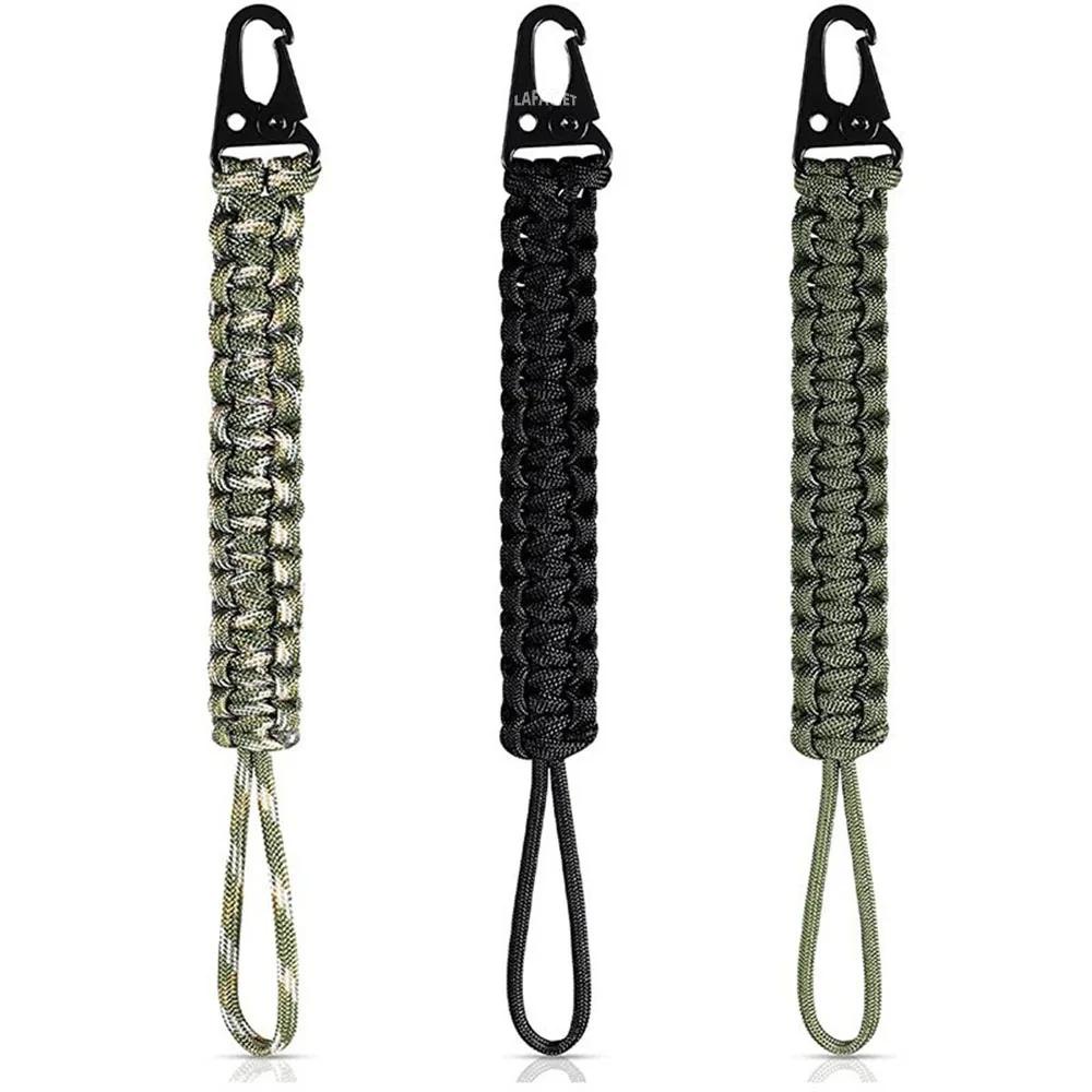 Tactical Paracord Rope Hook Outdoor Camping Keychain Buckle Anti Lost ...