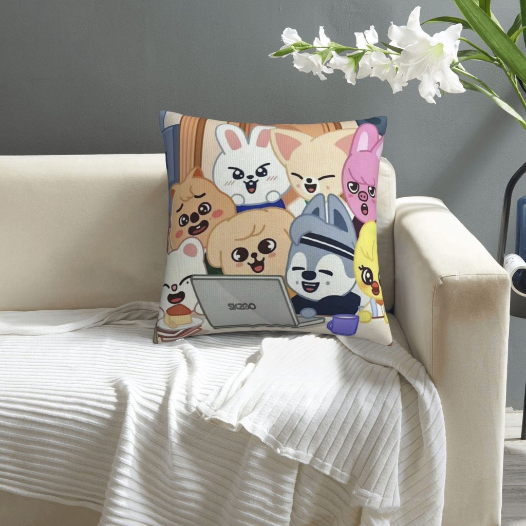 SKZ Throw Pillow Case STRAYKIDS Cusion Cover 18x18 inch 1 pc Throw ...