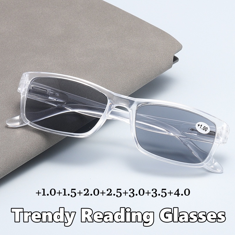 Small Square Frame Reading Glasses Men Women's Simple Anti-blue Far ...
