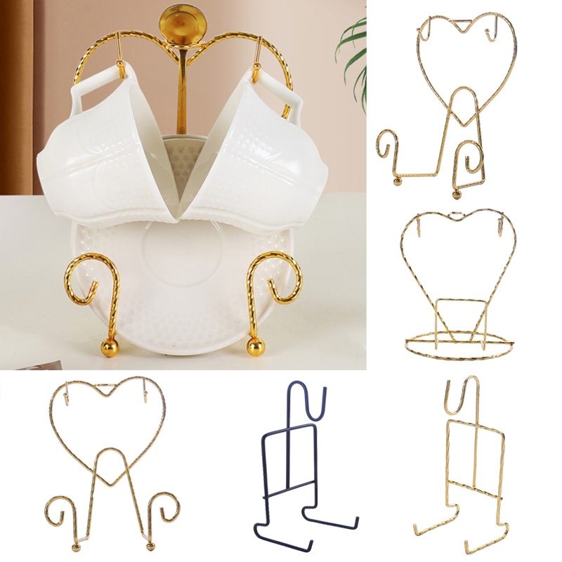 Tea Cup Display Stand Holder Rack Metal Cup Holder Tea Cup Holder ...