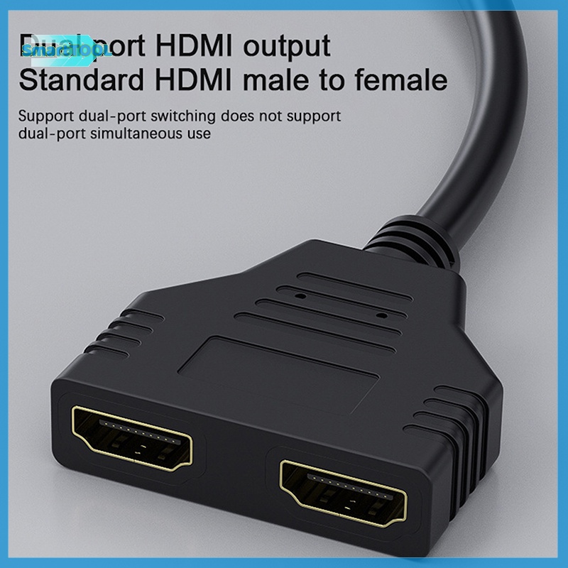 UTZN> High Quality HDMI Splitter Adapter Cable Version 1.4 1-in 2-out ...