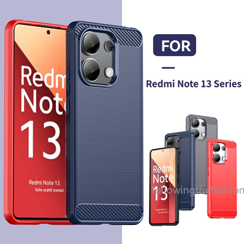 Casing For Xiaomi Redmi Note 13 4G Note13 Pro 5G Pro+ Plus 2024 Phone Case Armor Carbon Fiber ...
