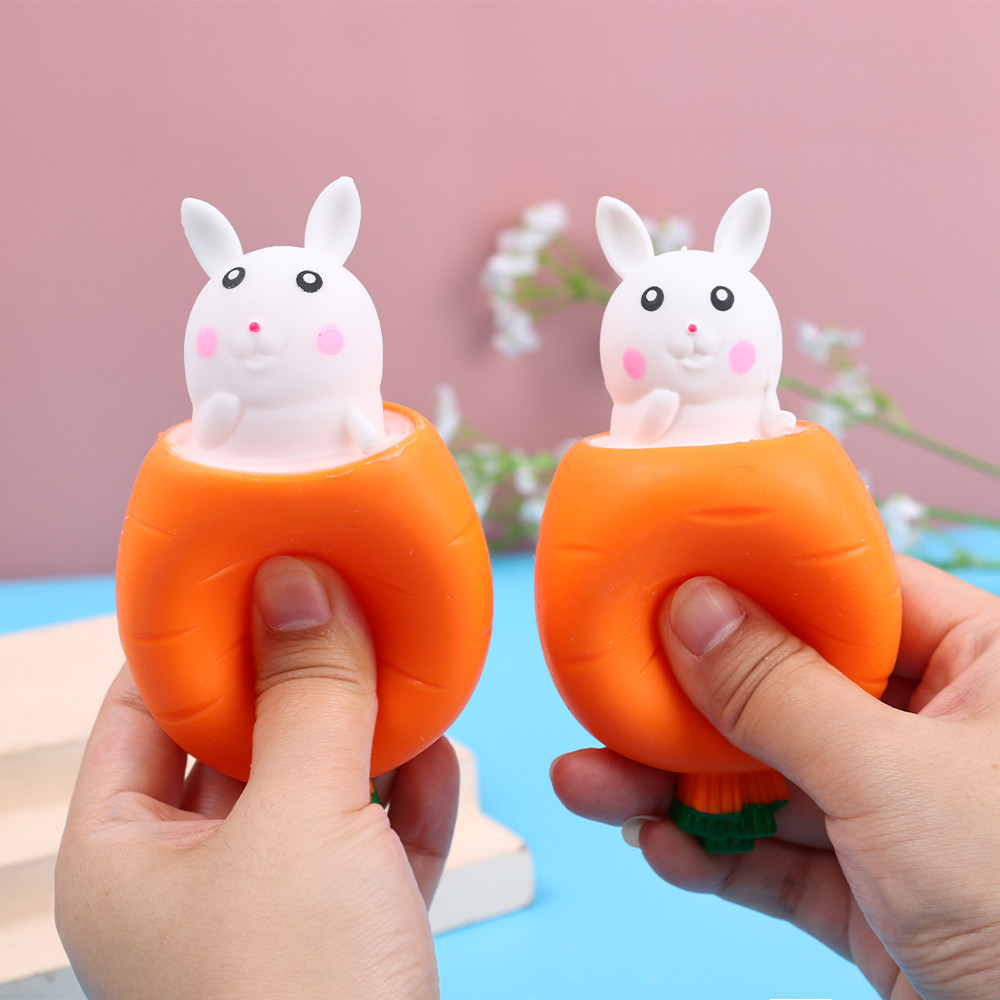 Carrot Rabbit Squeeze Fidget Toys Bunny Stress Relief Sensory Toys for ...