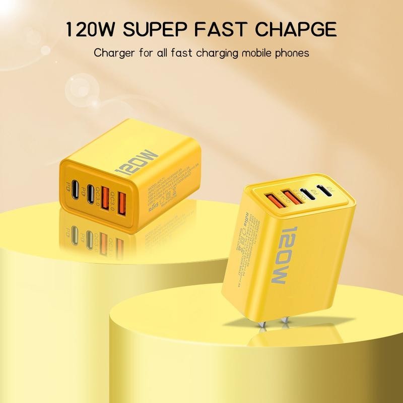 Local 24h Ship + 120W Dual PD + Dual USB TYPE C Charger QC 3.0 PD ...