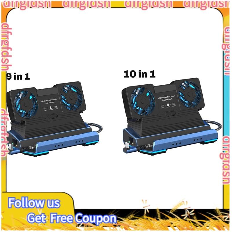 【D&F】Docking Station Dual Cooling Fan 4K@60Hz PD100W Gigabit Ethernet ...