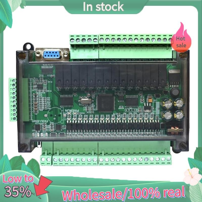 PLC Industrial Control Board Simple Programmable Controller Type FX3U-30MR Support RS232/RS485 ...