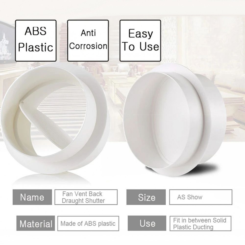 PVC Backdraft Damper for Effective For Bathroom Kitchen Exhaust Fan ...
