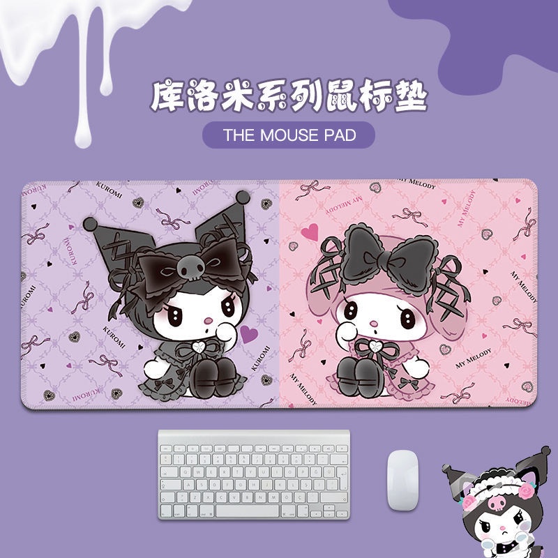 Cute Kuromi Mouse Pad Oversized Sanrio Melody Office 800x300mm Game ...
