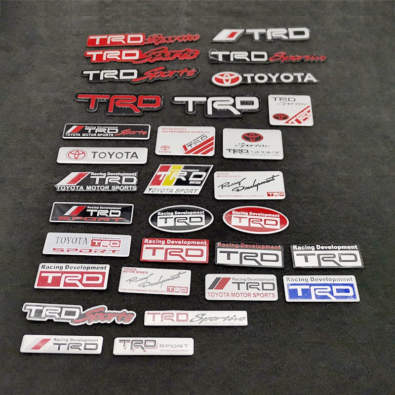 TRD Logo 3D labelling Sport Car Sticker TOYOTA Logo Decal Front Hood ...