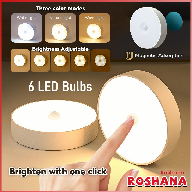 Tricolor Push Mini Night LED Stick Tap Push Lamp Night Light USB ...