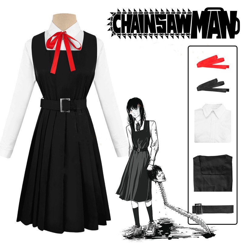 Anime Chainsaw Man cosplay Mitaka Asahi Cosplay Costume Girls Dress ...
