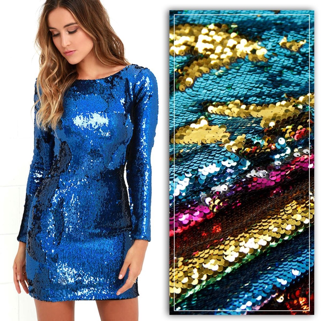 Encrypted reversible fish scales sequins for DIY dress, graffiti, net ...