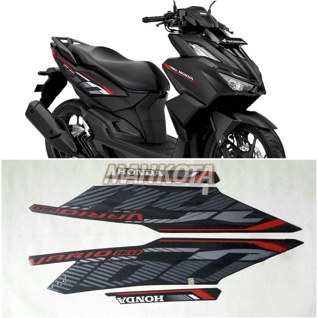 HITAM Striping Sticker Pole Motorcycle list Honda Vario 160 2023 2024 ...