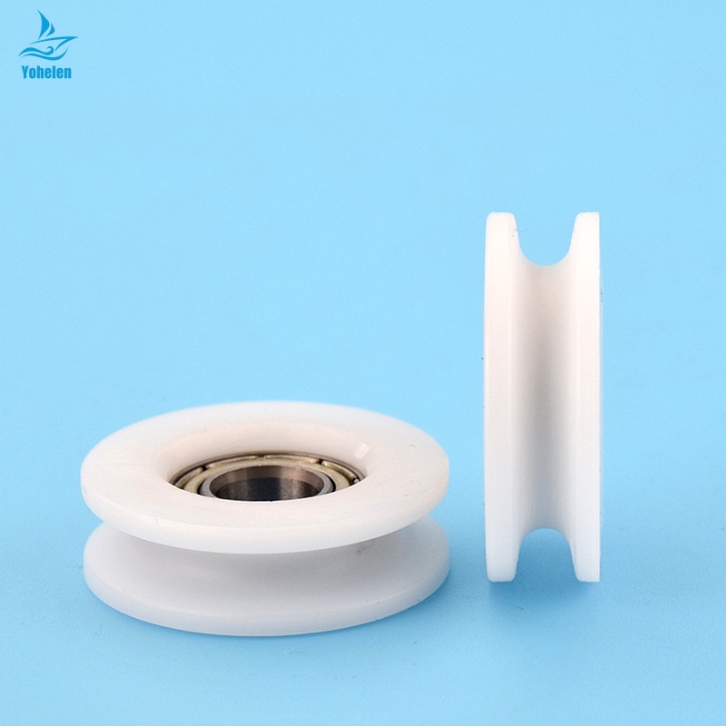 1pcs 8*28*9mm U groove roller pulley, plastic 688 bearing pulley/driven ...