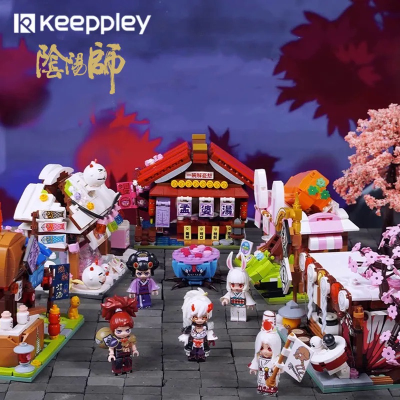 keeppley building blocks Onmyoji Food Festival Street View Architecture ...