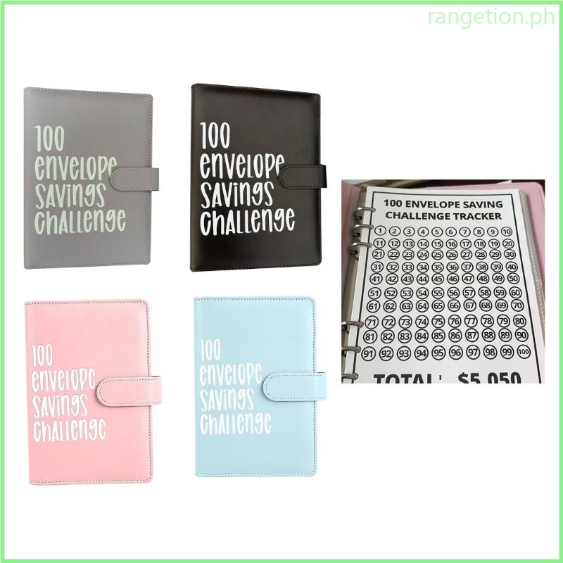 RAN 100 Envelope Challenge Binder Cash Binder with Card Saving ...