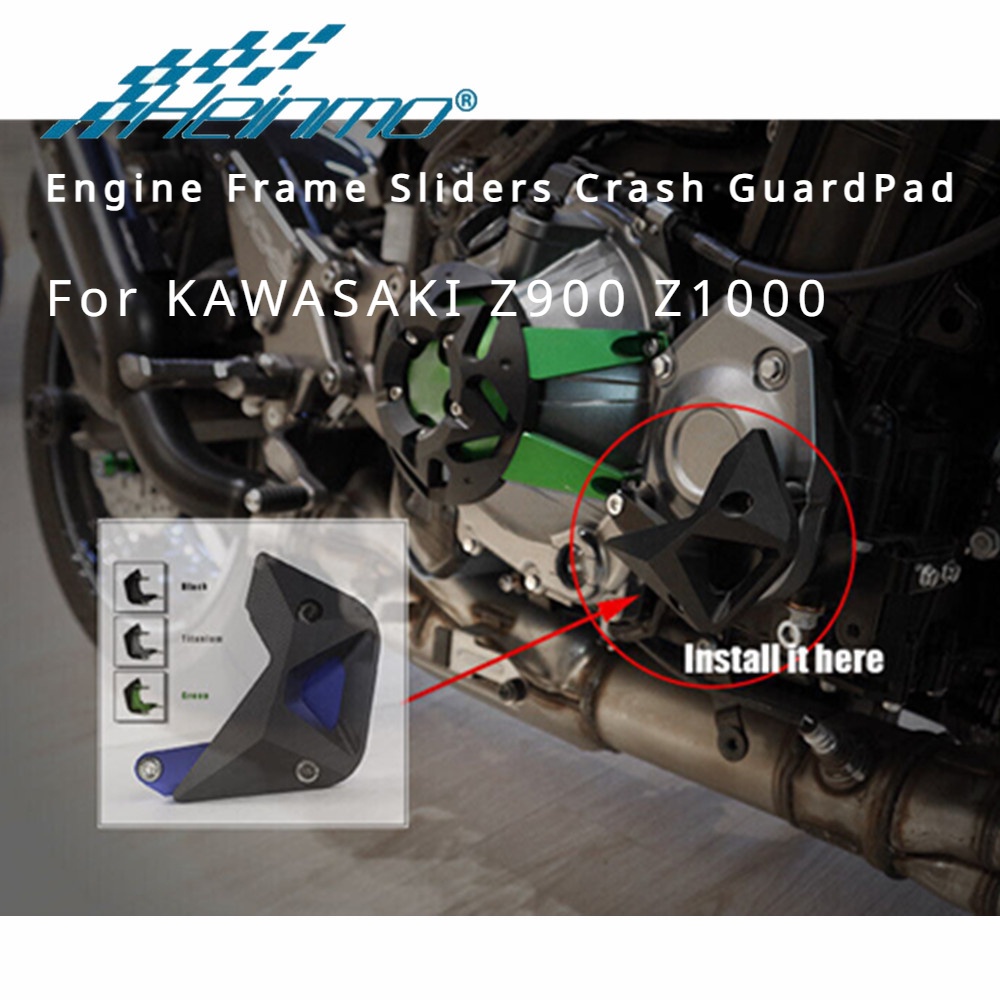For KAWASAKI Z900 Z1000 Engine Frame Sliders Crash Guard Protector Pad ...