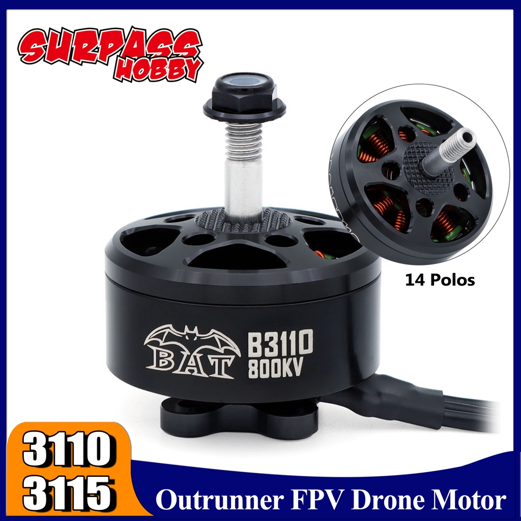 Surpass Hobby RC Outrunner Drone Motor Brushless 3110 3115 fpv Racing ...