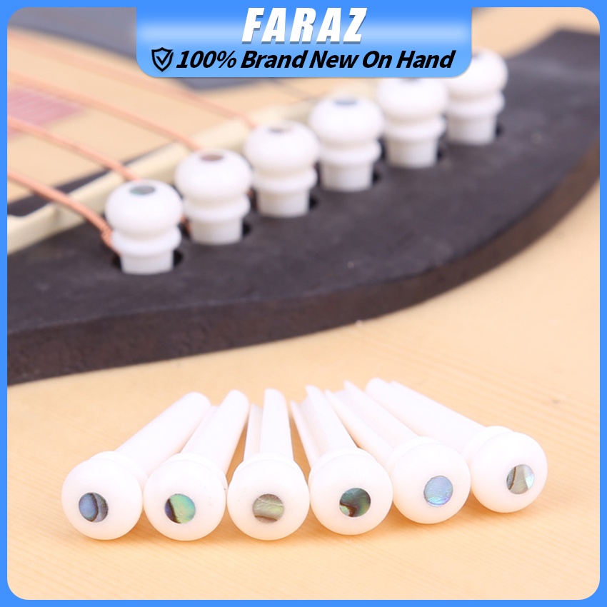2, 6Pcs/Set Plastic Acoustic Guitar Bridge Pins Nut Saddle 6 String ...
