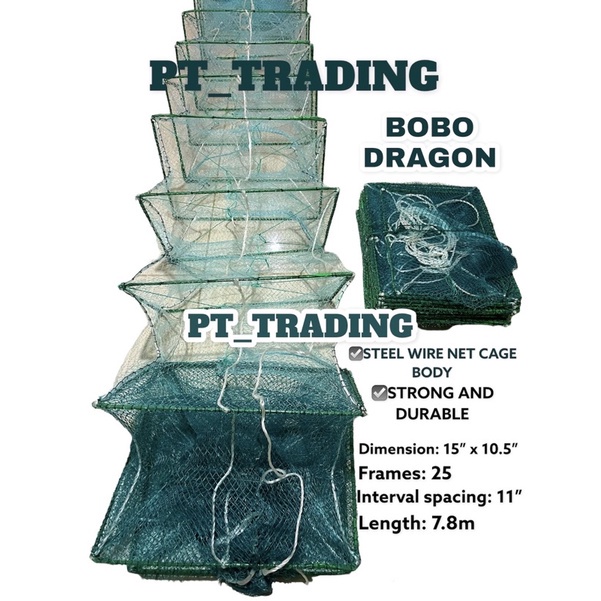 DRAGON BOBO GREEN ️FISHNET ️SHRIMP CAGE ️DRAGON BUBU | Shopee Philippines