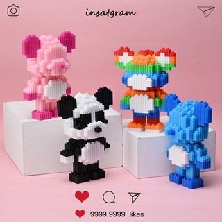 LBOYU Bear Blocks Building Blocks Cartoon Series Educational Toys Kaws ...