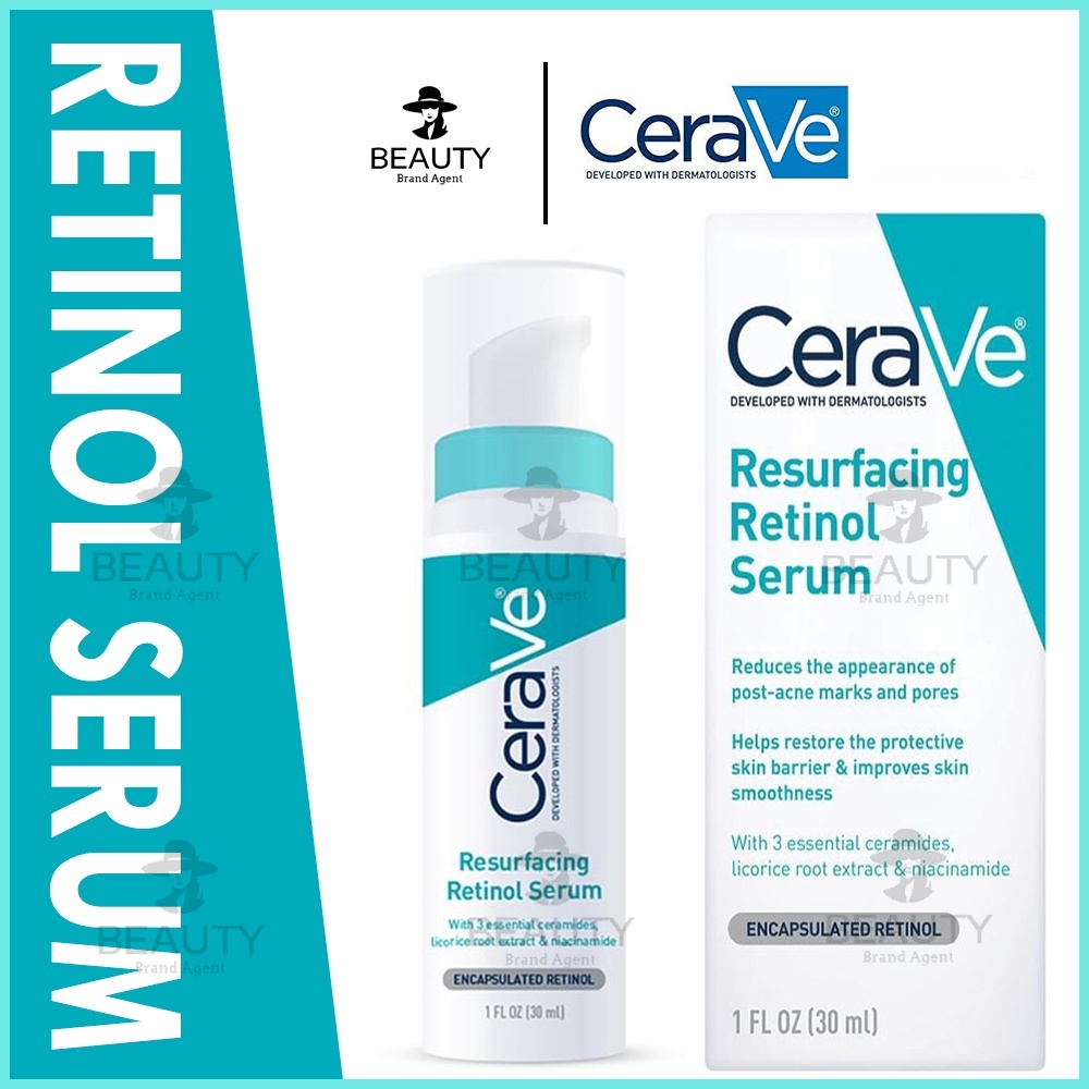 Cerave Retinol Serum For Post Acne Marks And Skin Texture Pore Refining