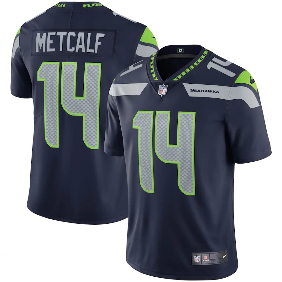 Men's NFL jersey Seattle Seahawk DK Metcalfe neon green limited edition ...