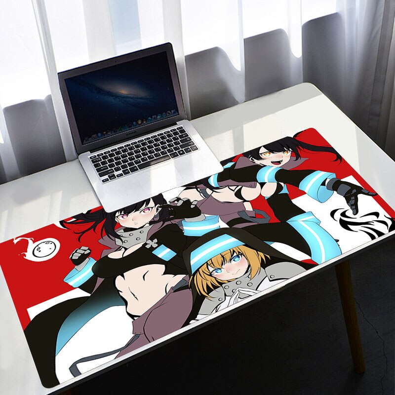 Anime Fire Force Gaming Mousepad Speed Chinese Elements Varmilo Mouse ...