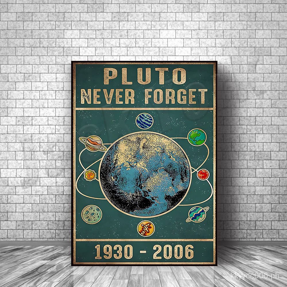 Vintage Pluto Never Forgets 1930-2006 Poster, Outer Space, Science Gifts, Science Classroom ...