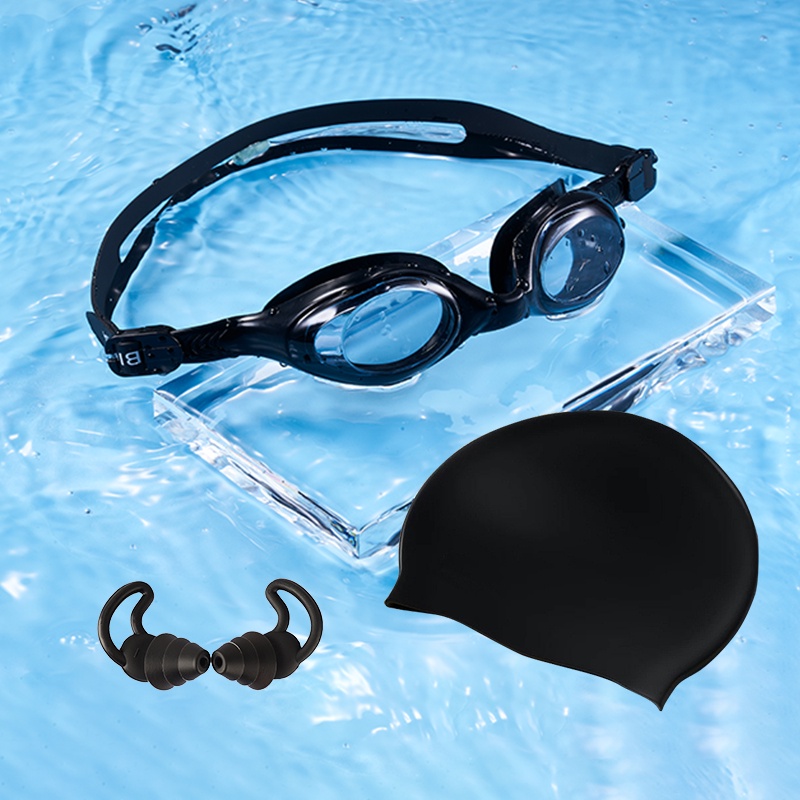 Adult Sports Swimming Goggle Set Adjustable UV and Anti-fog Function ...