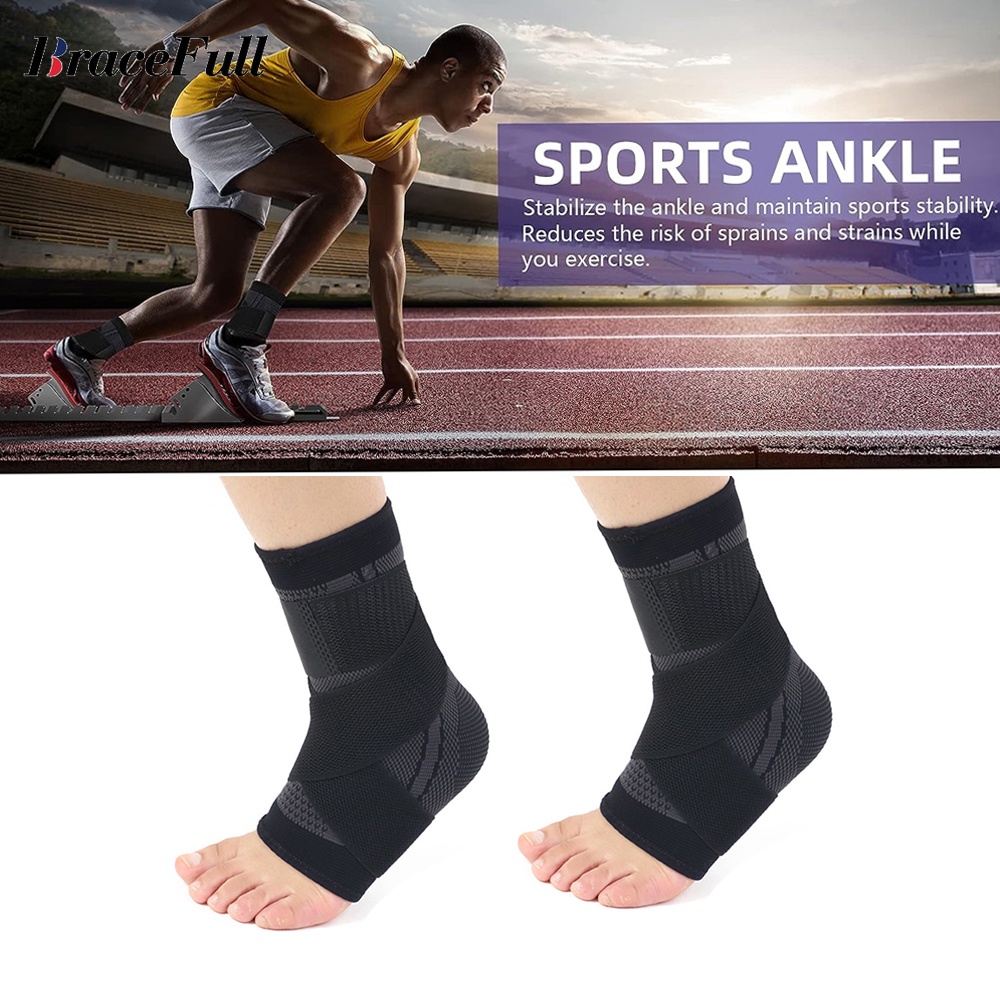 BraceFull 1 Pcs Ankle Support for Basketball Volleyball Ankle Brace for ...