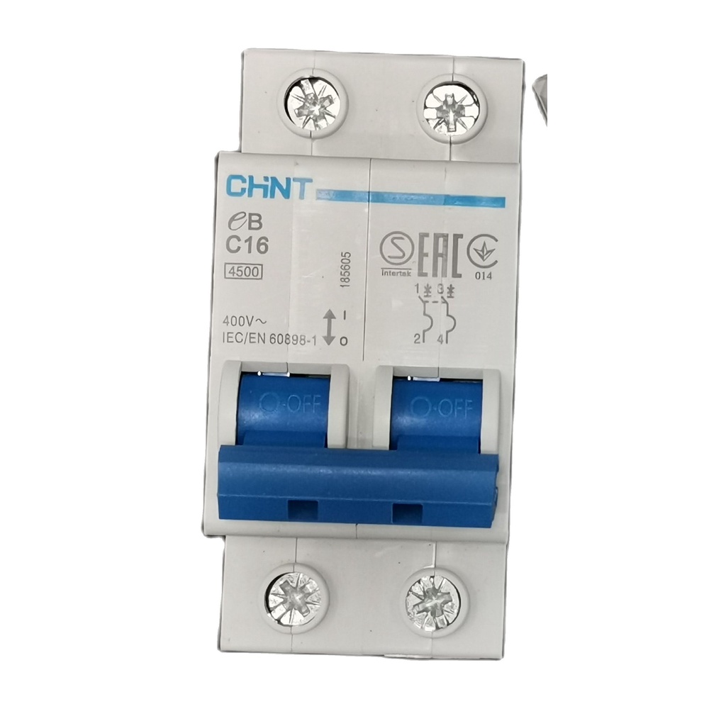 CHINT 16A 2Pole Miniature Circuit Breaker 4.5 KAIC 220V (DIN Rail Type ...