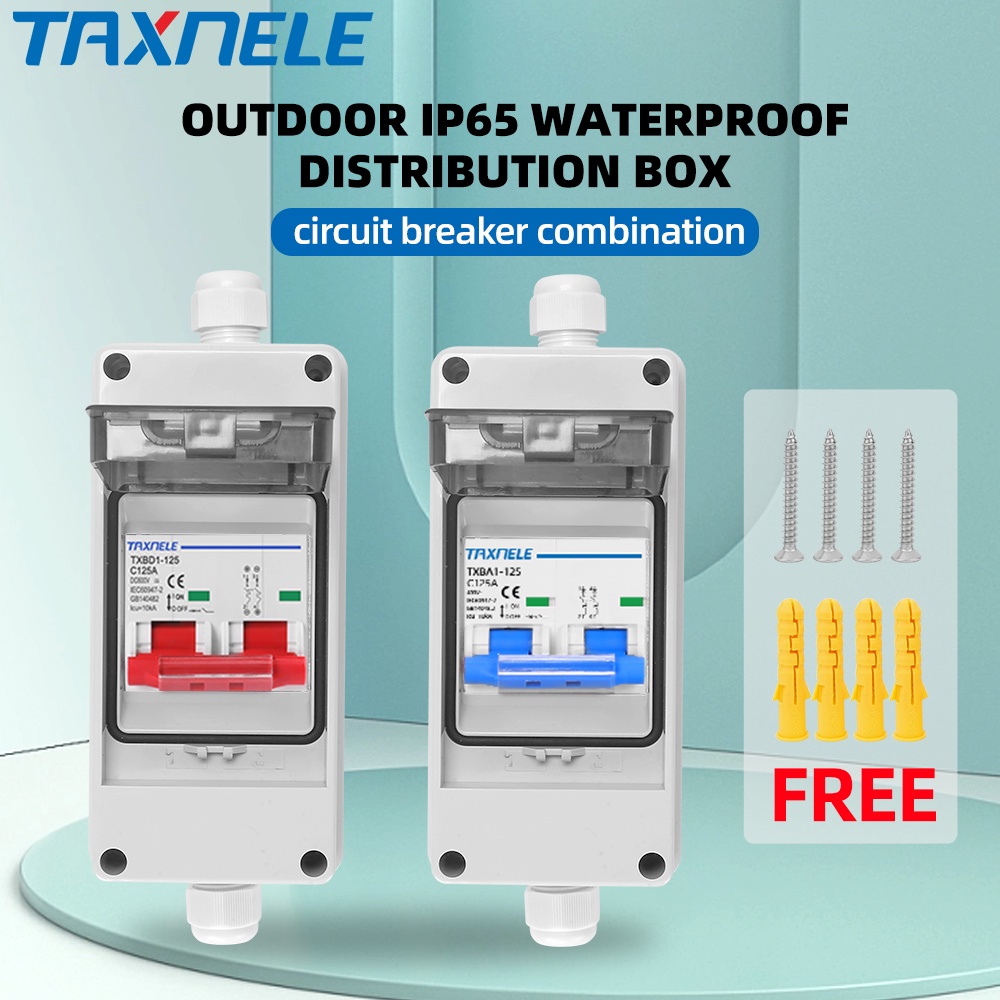 IP65 Waterproof Electric Distribution Box AC DC Solar Circuit Breaker ...