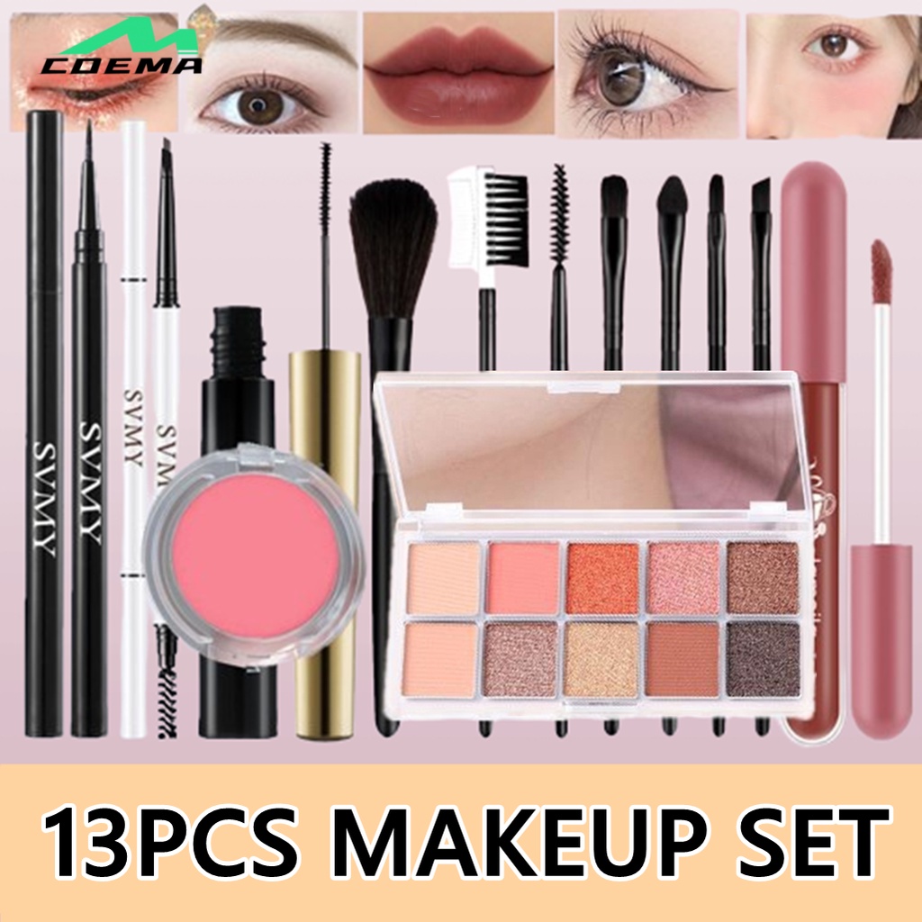 (13pcs Makeup Set) Cosmetics Eyeshadow Palette Contouring Highlight ...
