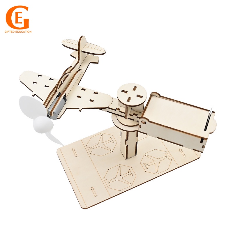 GIFTED EDUCATION DIY Aircraft Plane Model Rotate Airplane Kid STEM ...