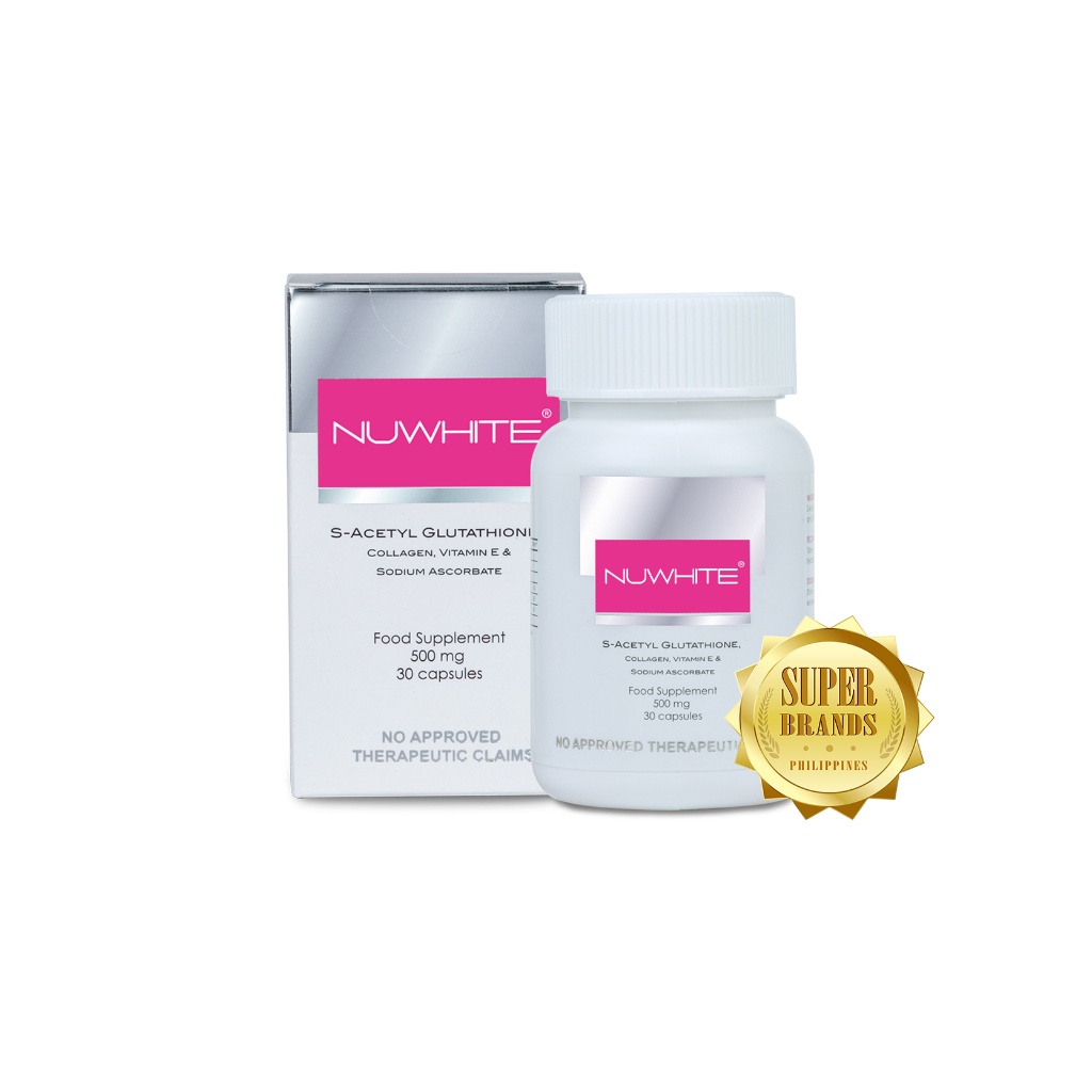 Nuwhite S-Acetyl Glutathione with Collagen Sodium Ascorbate and Vitamin E | Shopee Philippines