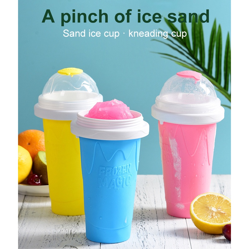 Slushy Maker DIY Ice Cream Cup Smoothie Cup Frozen cup Frozen Squeeze ...
