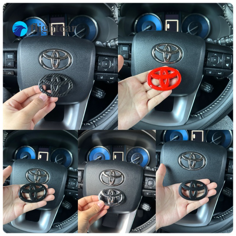 flightcar Car Steering Wheel Logo Sticker for Toyota Vios Wigo Avanza ...