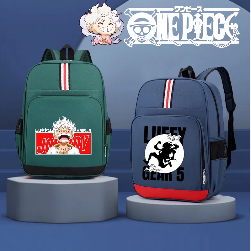 ONE PIECE Cartoon Large Capacity Durable Backpack Luffy Anime Textbook ...