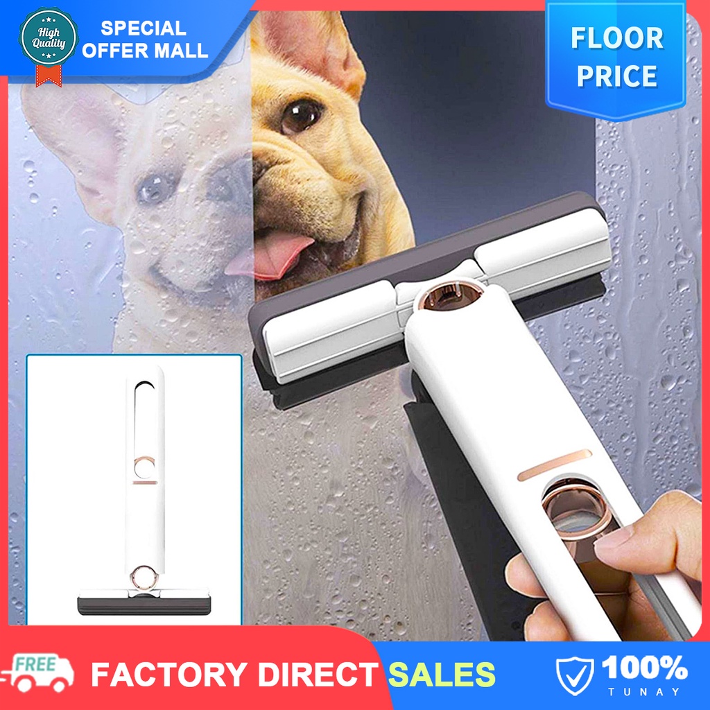 【Foldable】Mini Handheld Mop Portable Cleaning Squeeze Mop Window Glass ...